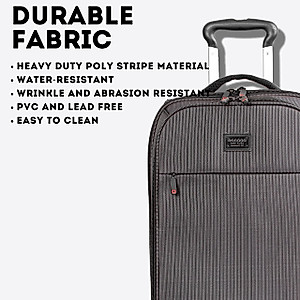 J World New York Ray Business Rolling Backpack, Black, 21.6 X 13.5 X 7.2 (H X W X D)