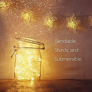 ANJAYLIA LED Fairy String Lights, 10Ft/3M 30leds Firefly String Lights Garden Home Party Wedding Festival Decorations Crafting Battery Operated Lights, Warm White