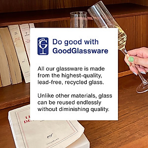 Vintorio GoodGlassware Champagne Flutes (Set Of 4) 8.5 oz – Tall, Long Stem, Crystal Clear, Classic, and Seamless Tower Design - Dishwasher Safe, Quality Sparkling Wine Stemware