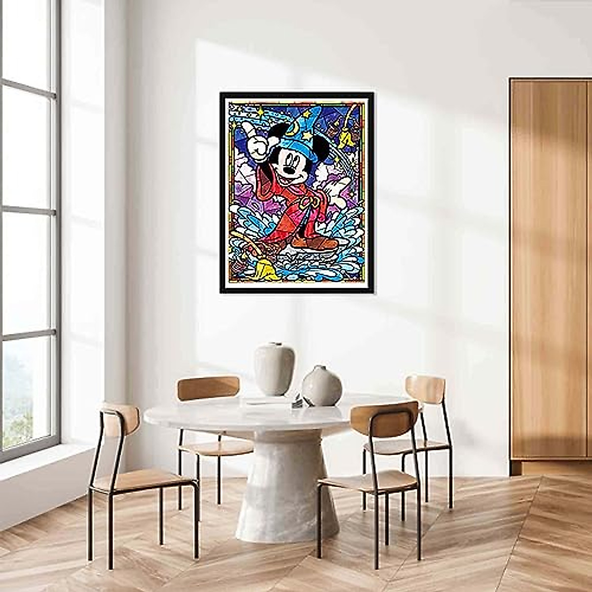 PALODIO 5D DIY Diamond Art Kits for Adults Mouse, Diamond Painting Cartoon, Paint by Numbers Full Round Drill Cross Stitch Crystal Rhinestone Home Wall Decoration 12x16 inch-4
