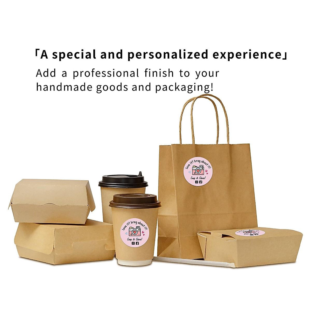 Cute Pink Retro Camera Design Stickers, Snap & Share Thank You Stickers, Online Retailers Mail Envelopes Packaging Stickers Labels Shipping Stickers for Small Business,500 PCS…