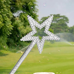 Silver 13 Inches Fairy Wand Star Wand Magic Wand Princess Wand for Kids Women Man…
