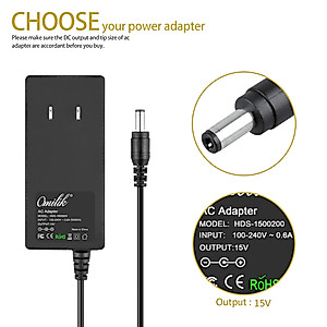 Omilik 6FT AC Adapter Replacement for Portable Bluetooth Speaker 4091451 04091451 & Advent AW870 Wireless Powered Speakers Power Supply Cord