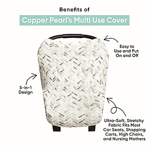 Copper Pearl Multi-Use Cover: Car Seat Covers, Nursing Cover, and Stroller Cover for Sun - Stretchy Fabric, All-Season Use, Stylish Designs, Easy Access for Moms - Swift