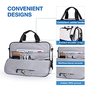 Laptop Bag for Women,BAGSMART 15.6 Inch Computer Bag,Laptop Carrying Case,Laptop Business Briefcase,Office Bag Travel Work,Pink