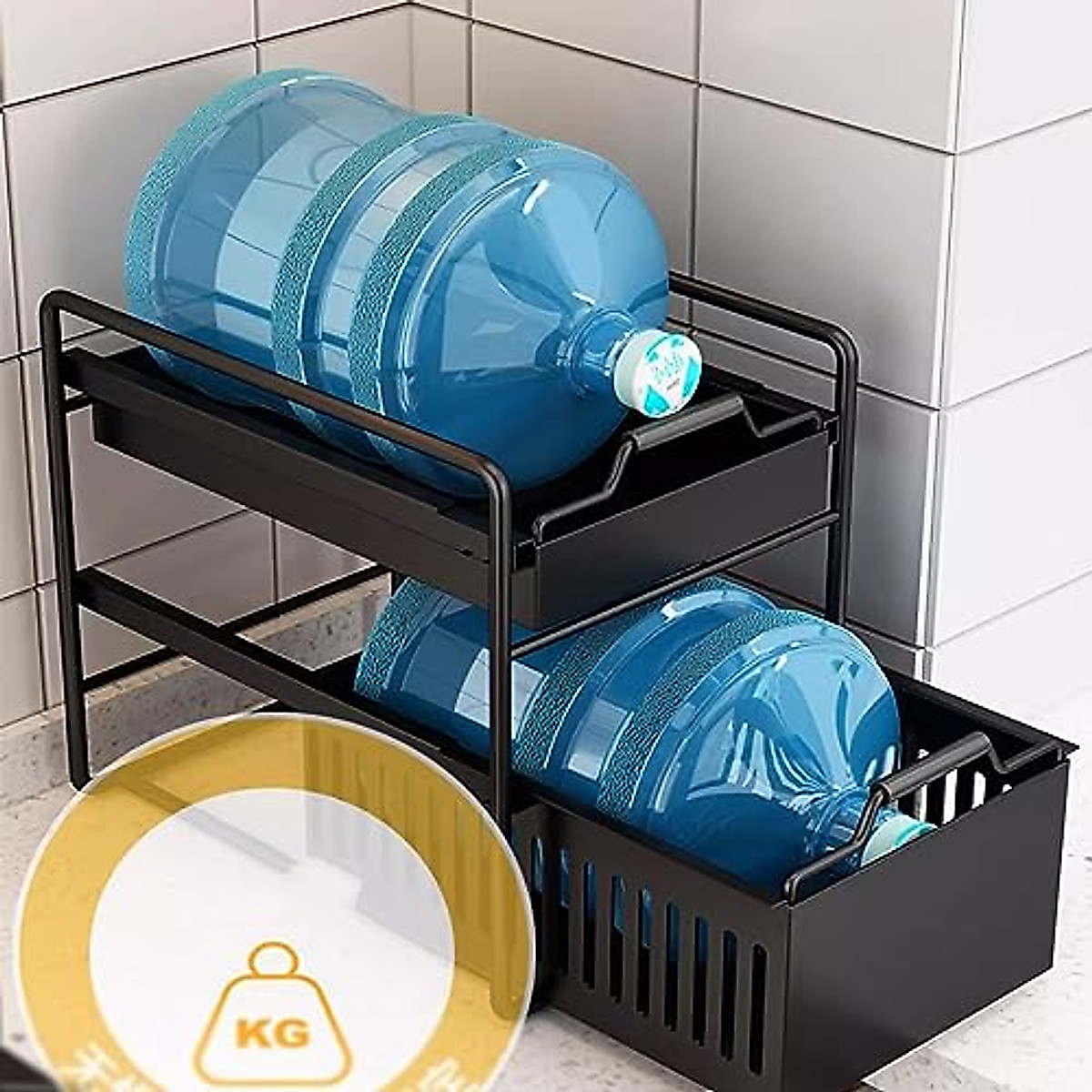 Under Sink Organizers And Storage, Pull Out Cabinet Organizer 2 Tier Under Sink Slide Out Storage Shelf Sliding Storage Wire Basket Drawer
