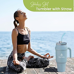 Royal Radix 50 oz Tumbler with Handle, 2 in1 Straw and Lid, Stainless Steel,Traveling Mug, maintain Cold for 24 Hours Hot 12H, Leakproof and Dishwasher Safe