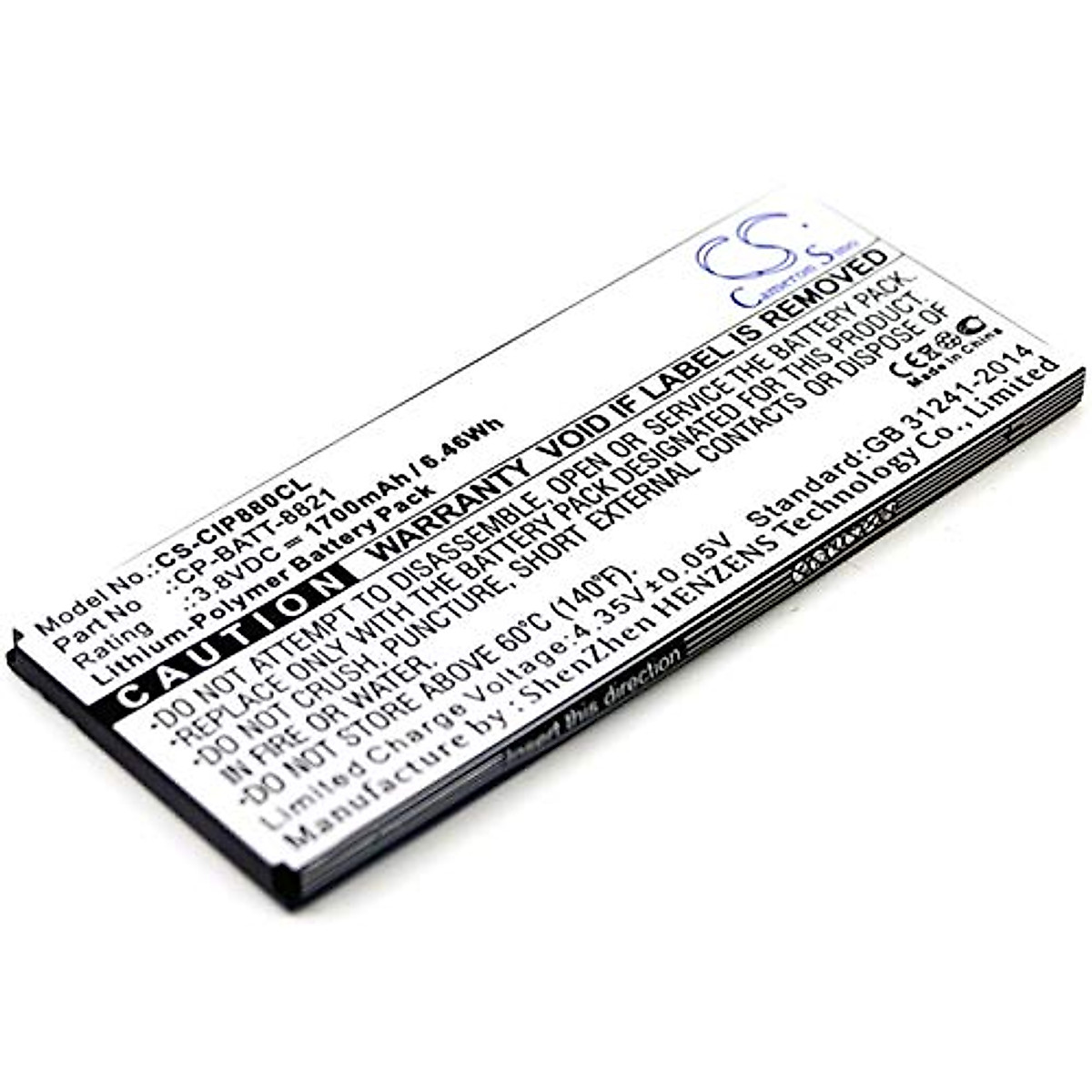 VI VINTRONS 74-102376-01, CP-BATT-8821, GP-S10-374192-010H Battery Replacement Compatible for Cisco 8800,