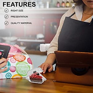 MT Products Cake Slice Container - Clear Hinged Medium Deep Cheesecake Pie Slice Containers (Pack of 20) - Made in the USA