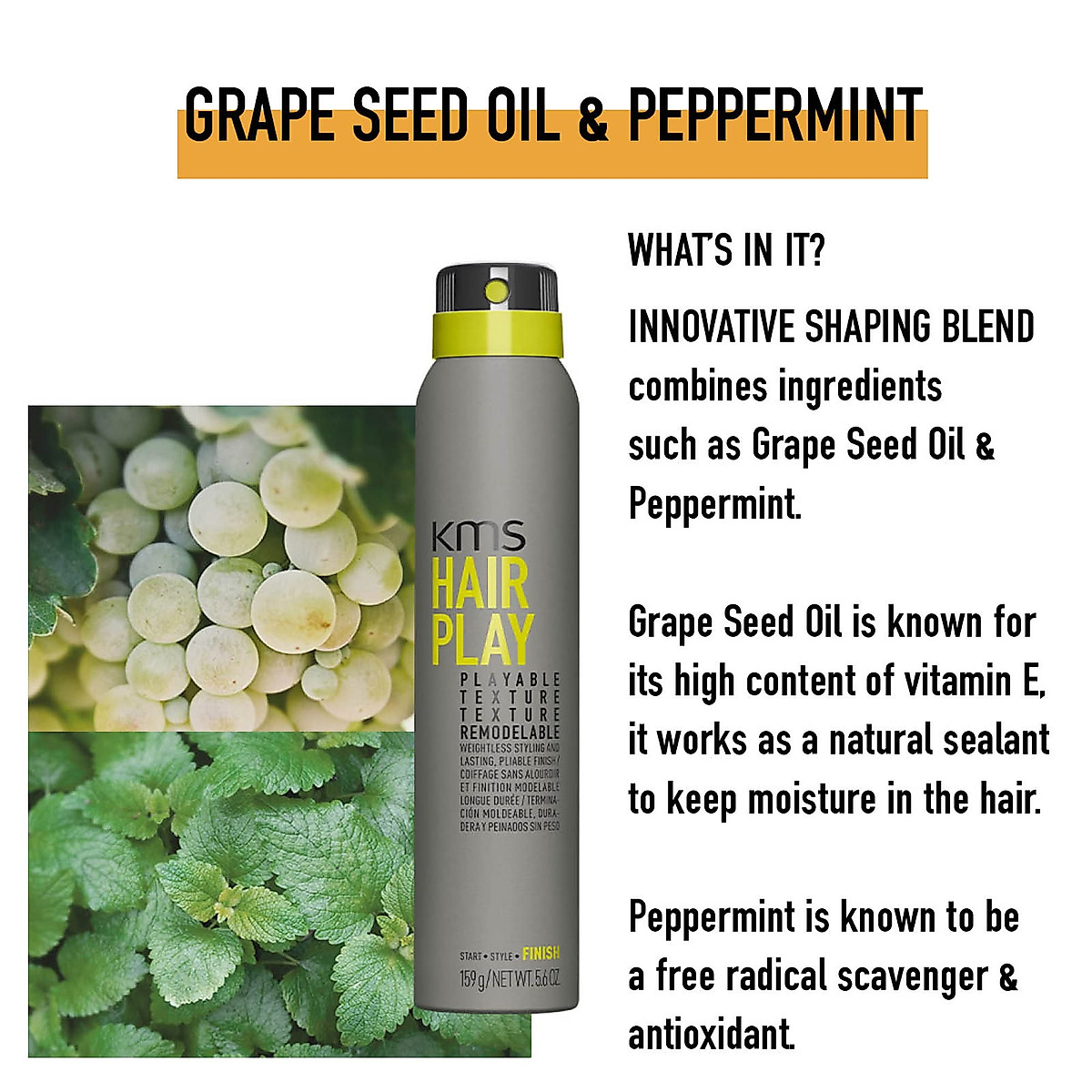 KMS HAIRPLAY Playable Texture, 5.6 Oz