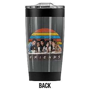 Friends Soda Fountain Stainless Steel Tumbler 20 oz Coffee Travel Mug/Cup, Vacuum Insulated & Double Wall with Leakproof Sliding Lid