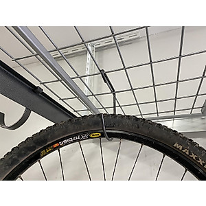 RACK YOUR GARAGE Overhead Rack Hooks for Hanging from Ceiling Rack and Wall Shelving Deck, Heavy Duty Bike Hooks - Gray (Set of 4)