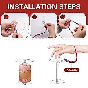 HingoFuni Portable Wrist Yarn Holder with Wrist Strap, Detachable Acrylic Yarn Holder Storage Organizer Prevents Tangling and Misalignment, Supplies for Knitting, Ideal Gift for The Craft Lovers