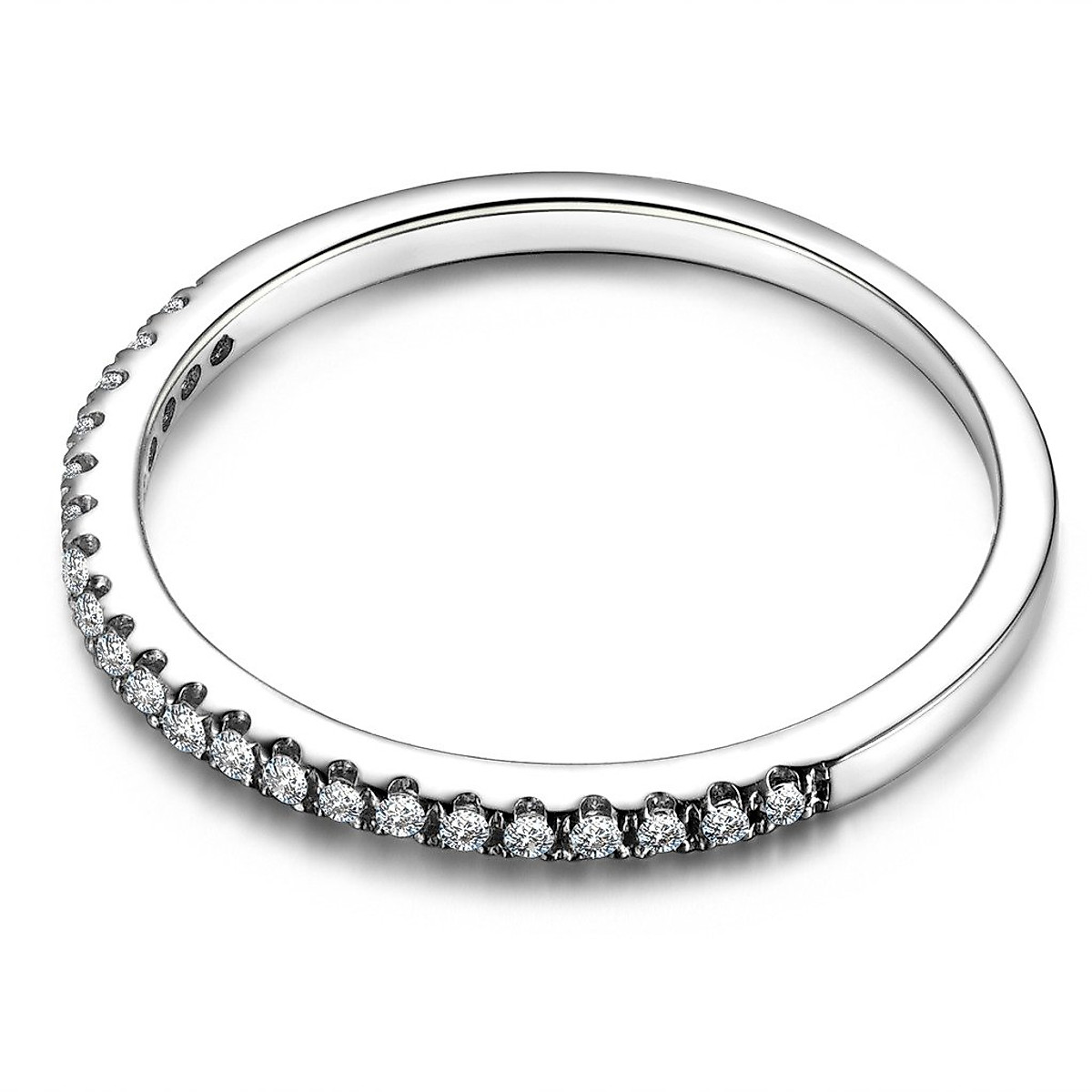 3pcs 14k White Gold Promise Band Set,Natural Blue Sapphire Diamond Art Deco Antique Bridal Rings Sets