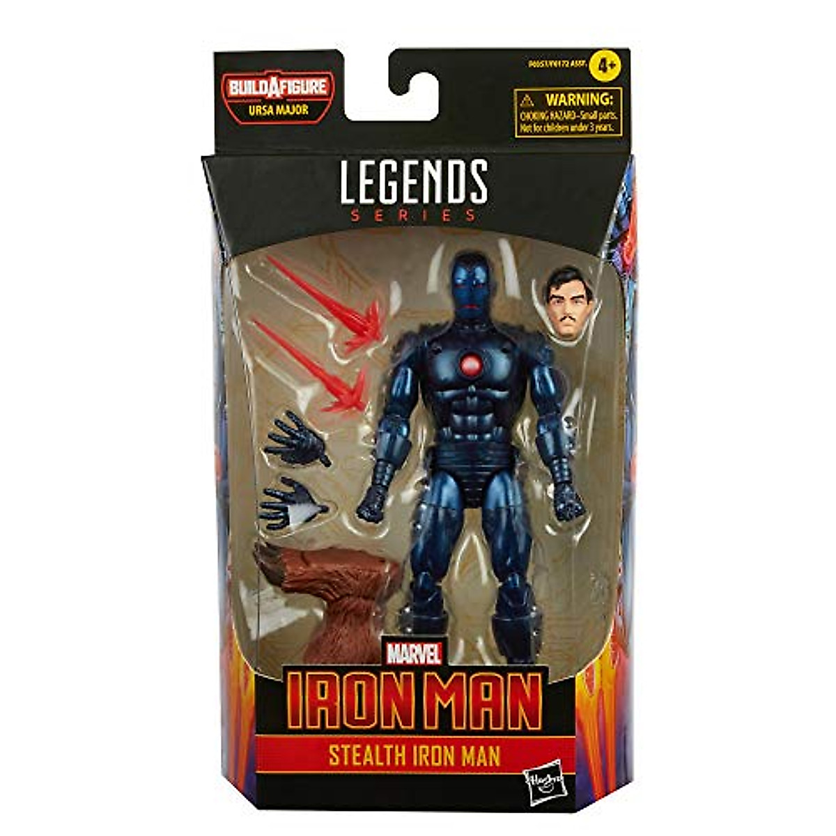 Marvel Hasbro Legends Series 6-inch Stealth Iron Man Action Figure Toy, Includes 5 Accessories and 1 Build-A-Figure Part, Premium Design and Articulation