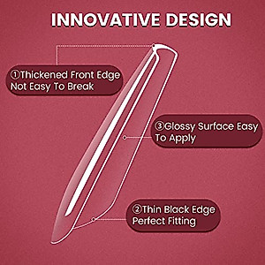 Nail Tips for Acrylic Nails 500 PCS - Clear Coffin Nails Tips Full Cover Professional Fake False Nails Extension Tips with Box for Nail Art