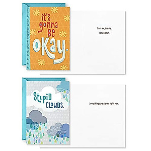 Hallmark Encouragement Cards Assortment For Kids Or Adults (12 Cards and Envelopes, 12 Stickers), Model: 5STZ5110