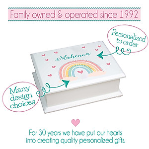 My Bambino Personalized Butterfly Garland Lift Top Jewelry Box