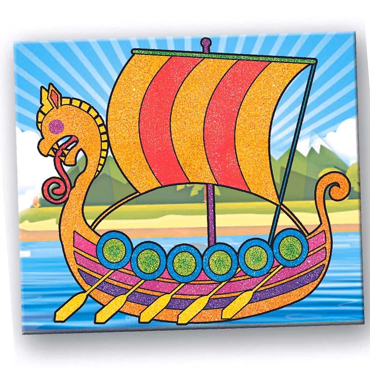 Toykraft Sand Art Kit for Kids, Toddler Arts and Crafts Activity Kits Age 3-5 - Ships