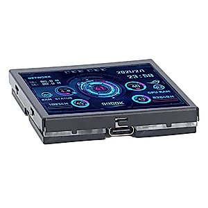 Computer TypeC Secondary Screen Horizontal Vertical Switching Clear Power Saving CPU GPU RAM HDD Data Monitor for Itx Case (Premium)