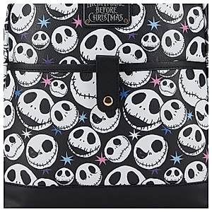 Disney Nightmare Before Christmas Leather Backpack - Girls, Boys, Teens, Adults - Nightmare Before Christmas Jack Skellington Faux Leather 14 Inch Backpack