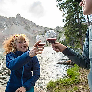 GSI Outdoors Nesting Red Wine Glass Set for Compact Storage and Comfortable Drinking, 15 fl. oz., 79312