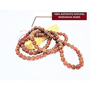 Rudraksha Mala Beads Necklace With 108 Prayer Beads for Japa, Meditation, And To Increase Calmness
