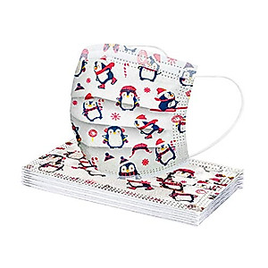 Kids Face Bandanas 50PCS - Disposable - 3Ply Ear Loop, No Washable, Breathable and Anti-Haze Dust, for Kids