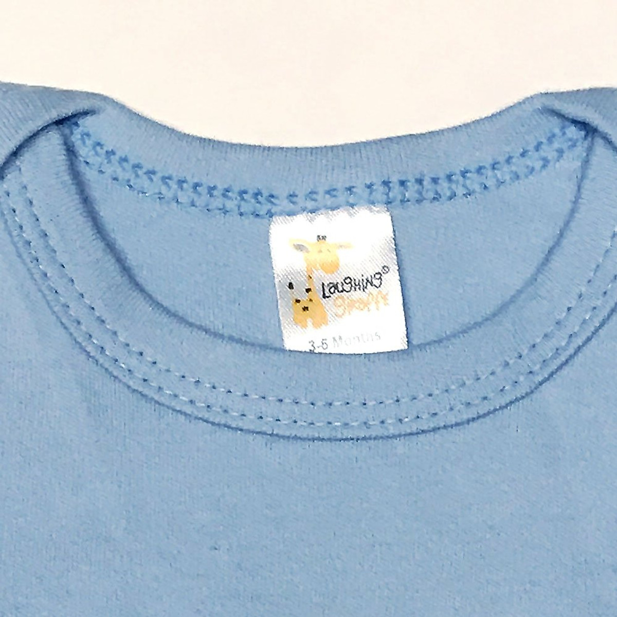 Laughing Giraffe Baby Blank Long Sleeve One Piece Bodysuit Pastel (0-3 Months, Blue)