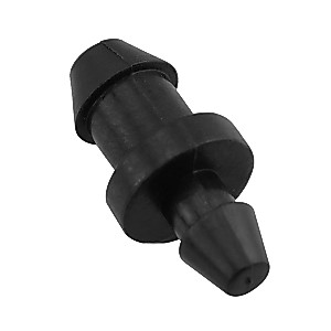 Ruiwaer 50pcs 1/4" Drip Tubing End Plugs for Home Garden Sprinkler Systems Drip Fitting, Double Barbed Goof Plugs for Drip Irrigation Drip Line Plug
