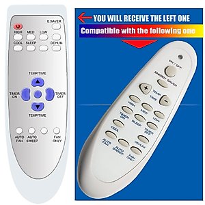 Replacement for Haier Amana Comfort aire Air Conditioner Remote Control AAC061STA AAC081STA AAC101STA AAC121STA AAC182STA VD0805 XV6857 XV4156 AC053E AC053R AC063R AC063E AC083E AC083R AC103E AC103R