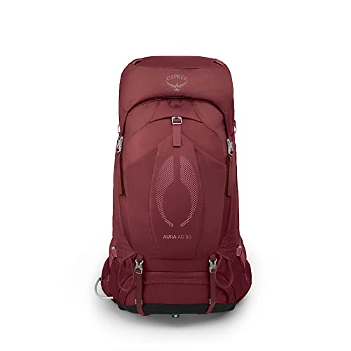Osprey Aura AG 50L Women's Backpacking Backpack, Berry Sorbet Red, WXS/S