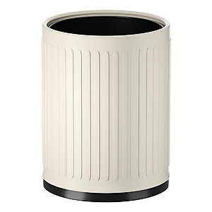LEASYLIFE 10L/2.6Gal Waste Basket for Office,Open Top Bathroom Trash Can,Modern Garbage Can,Small Metal Trash can for Office,Bathroom,Laundry,Hotel,Bedroom