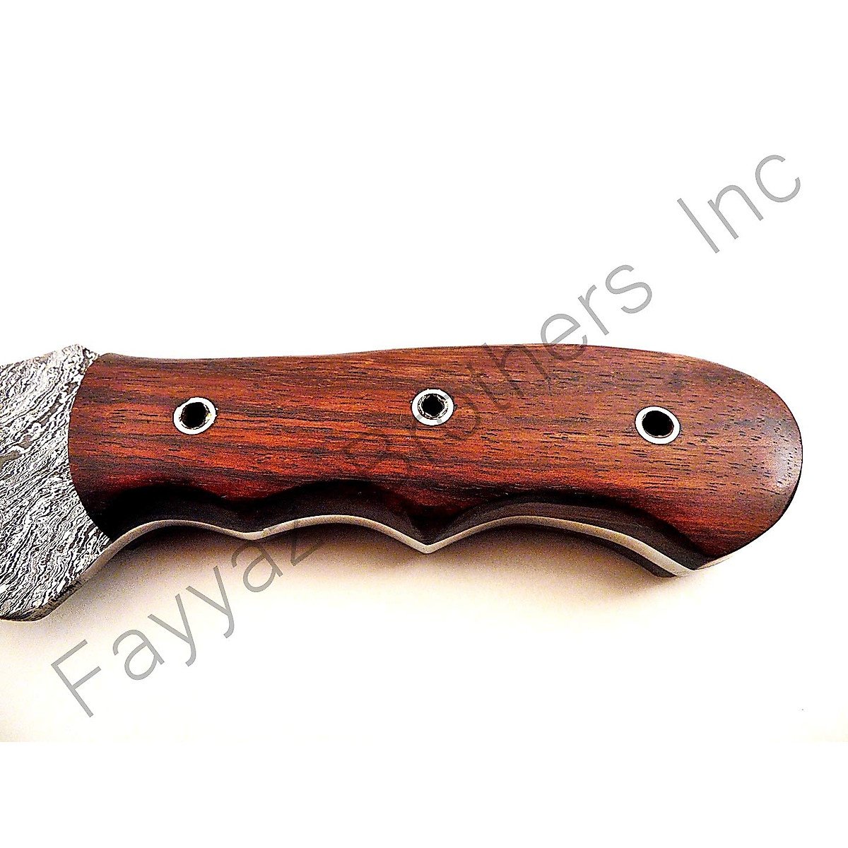 FAYYAZ BROTHERS Custom Made Damascus Steel Hunting Knife/Tracker Knife FBK-15306, 307, 308, 309, 310, 311, 312, 313 and 314 (Rose Wood)
