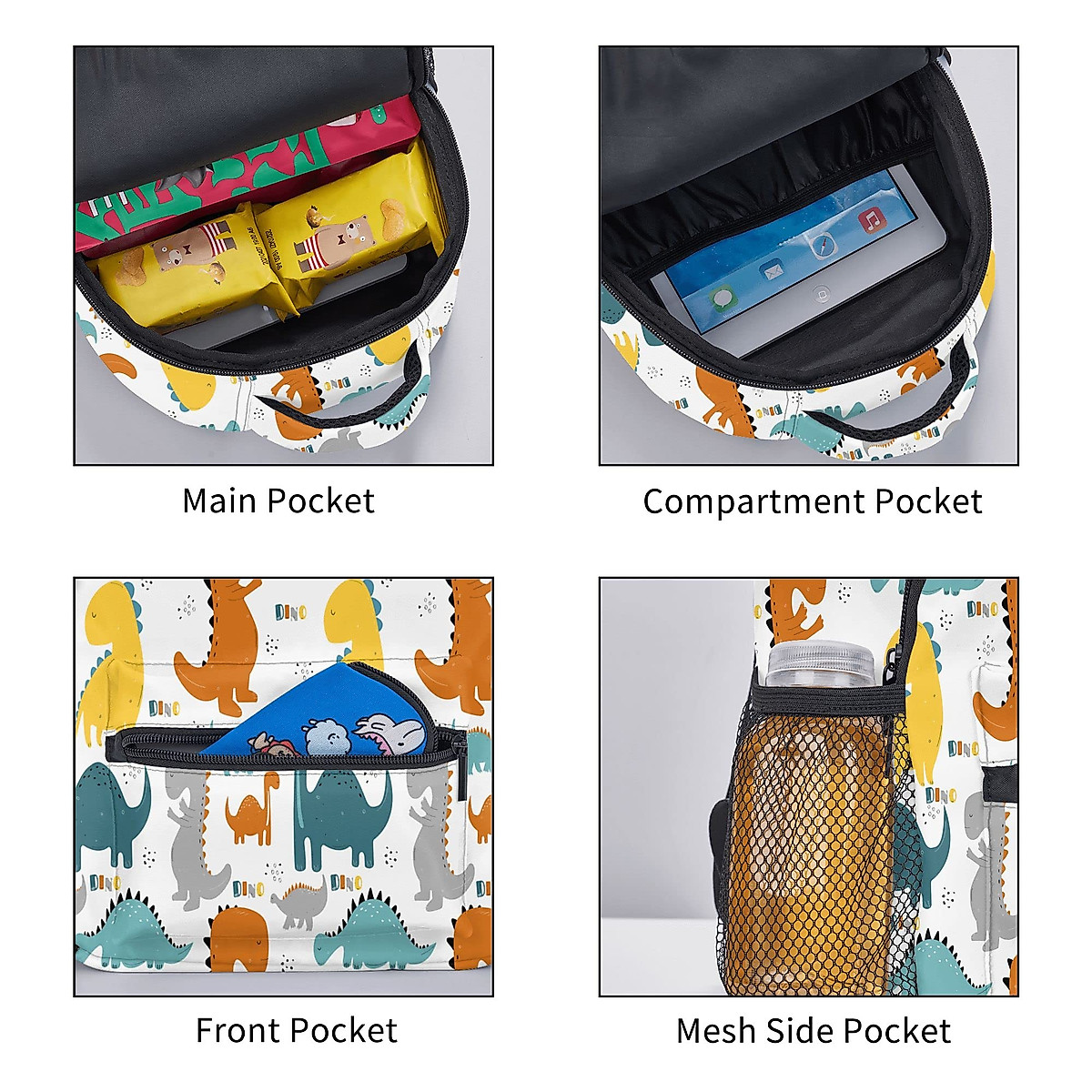 Giabmiag Custom 12 Inch Dinosaurs Preschool Backpack for Toddler Boy Girl Personalized Customized Toddler Lightweight Bookbag with Chest Strap