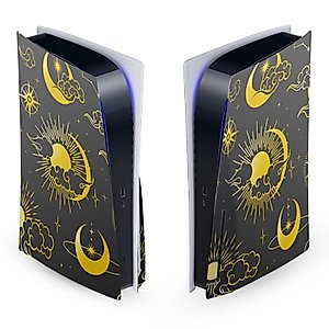 Head Case Designs Officially Licensed Haroulita Sun Moon and Stars Art Mix Matte Vinyl Faceplate Sticker Gaming Skin Case Cover Compatible with Sony Playstation 5 PS5 Disc Edition Console