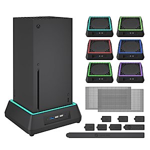 Cooling Fan for Xbox Series X Mviioe Cooling Stand with LED Indicator, Extra Big Turbo Fan, USB 2.0 Ports For Gaming Console (Only Compatible with Xbox Series x)