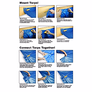 EZ Grabbit Tarp Tie Down (12-Pack) (Yellow) - Welcome to A New Standard! - Tarp Clip Clamp Holder Tie-Off Cinch Fastener accessory for Wall Tent Boat Pool Cover Canopy Hay Cargo Camping Storage Canvas