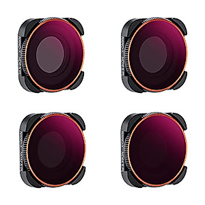 K&F Concept 4-Pack ND/PL Lens Filter ND8/PL ND16/PL ND32/PL ND64/PL Compatible for GoPro Hero11 /Hero10 /Hero 9 Black, ND & CPL 2-in-1 Lens Filter Kit Protector for Go Pro 11/10/9 Accessories