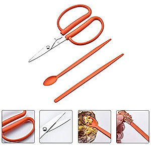 HEMOTON 5Pcs Set eat crab set lobster tools oyster shucking tools leg kit lobster crackers opener shrimp cleaning tool seafood spoon crab leg opener biscuit Stainless steel Sheller