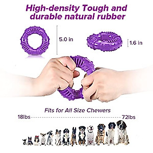 Feeko Dog Chew Toys for Aggressive Chewers Large Breed, Natural Rubber Indestructible Dog Toys, Tough Durable Puppy Chew Toy for Medium Large Dogs - Fun to Chew, Chase and Fetch(Purple)
