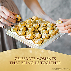 Ferrero Rocher, 16 Count, Premium Gourmet Milk Chocolate Hazelnut, Individually Wrapped Candy for Gifting, Mother's Day Gift, 7 oz