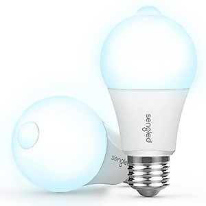 Sengled Motion Sensor Light Bulbs, A19, 5000K Daylight Motion Activated Dusk to Dawn Security Light Bulb, 11W (75-Watt Equivalent) Indoor Outdoor Lighting for Front Door Porch Stairs Hallway, 2 Pack