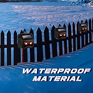 Phosooy 6 Pack Solar Animal Repellent, Predator Eyes Animal Deterrent Sentinels with Red LED Blinking Lights Drive Away Raccoon, Deer, Skunk, Cat, Coyote from Yard Farm and Chicken Coops