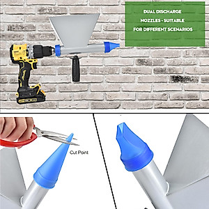BOXmime Auger Mortar Caulking Gun,All-Metal Portable Pointing Grouting Caulking Sprayer With 5 Nozzles for Walls, Bricks, Floors (Not include Electric Drill)