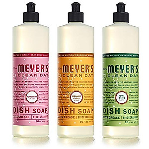 MRS. MEYER'S CLEAN DAY Variety Dish Soap Scent (Peppermint + Orange Clove + Iowa Pine)
