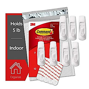 Command Large Utility Hooks, White, Ships in Own Container & Utility Hooks Mega Pack, Medium, White, 20-Hooks (17001-MPES), Organize and Decorate Your Dorm