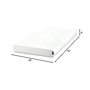 ZINUS 5 Inch Green Tea Memory Foam Mattress [New Version], Twin, Fiberglass free, Medium Firm Feel, Zoned Pressure Relief, Certified Safe Foams & Fabric, Mattress in A Box