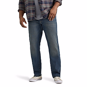 Lee Men's Big & Tall Extreme Motion Relaxed Straight Jean Maverick 46W x 32L