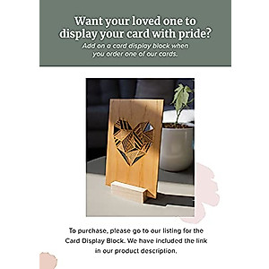 Happy Father's Day Papa Bear Wood Card [Handmade Gifts for Dad, Love, Birthday, Just Because]